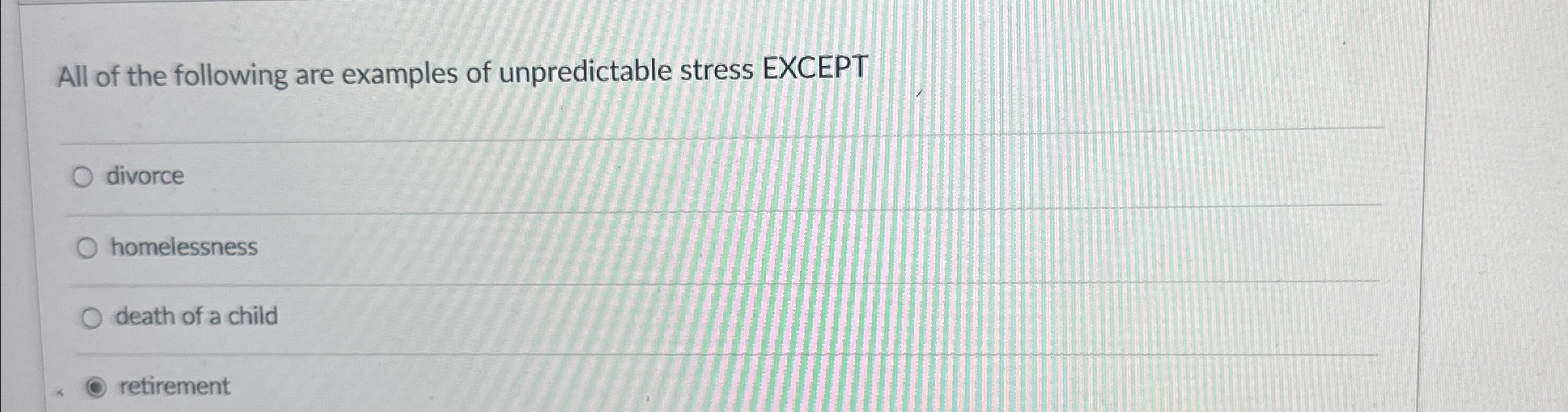 Solved All of the following are examples of unpredictable | Chegg.com