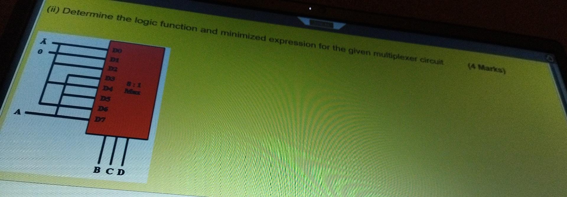Solved (ii) Determine the logic function and minimized | Chegg.com