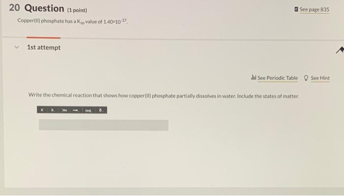 Solved 1st attempt hil See Periodic Table Write the chemical | Chegg.com