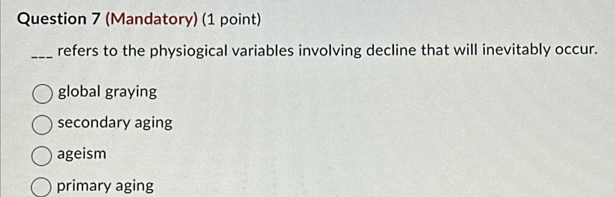 Solved Question 7 (Mandatory) (1 ﻿point)q, ﻿refers to the | Chegg.com