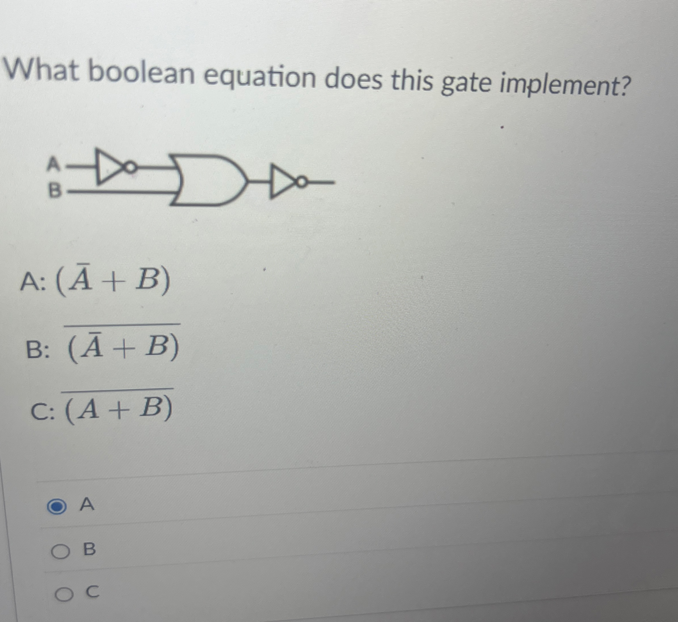 Solved What boolean equation does this gate | Chegg.com
