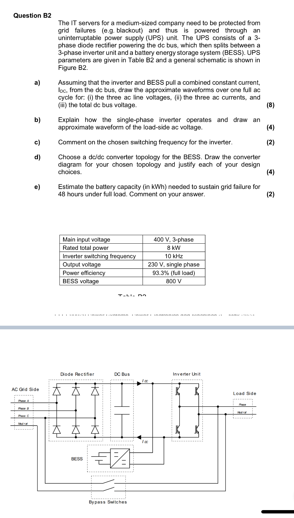 Question B2The IT servers for a medium-sized company | Chegg.com