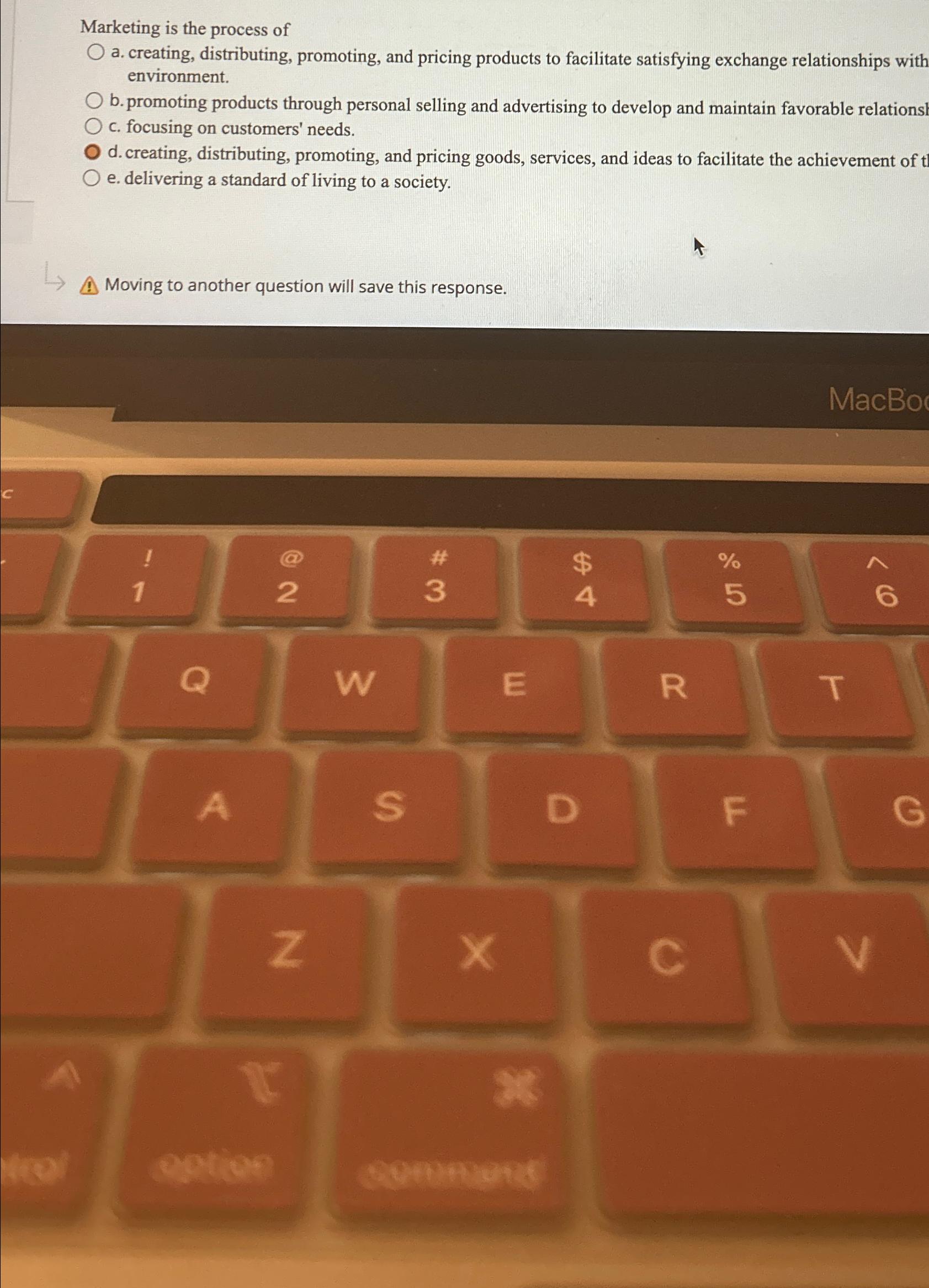 Solved Marketing is the process ofa. ﻿creating, | Chegg.com