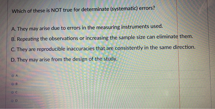 Solved Which of these is NOT true for determinate | Chegg.com