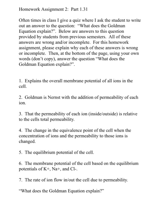 Solved Homework Assignment 2 Part 131 Often Times In Class 0976