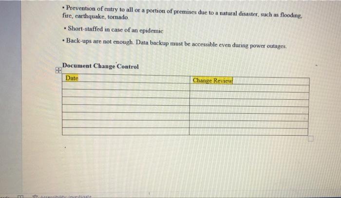 Solved how do i complete a document change control for a | Chegg.com