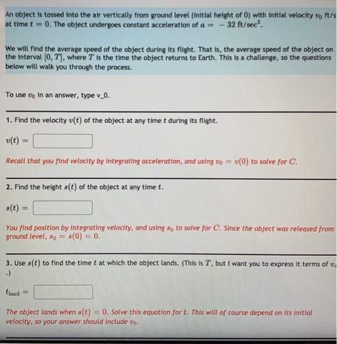 Solved An object is tossed into the air vertically from | Chegg.com