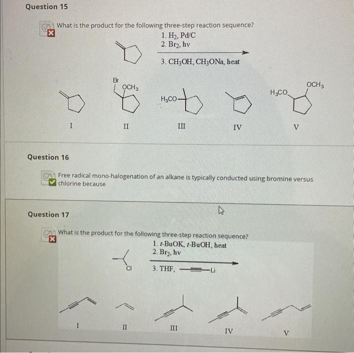 Solved What is the product for the following three-step | Chegg.com