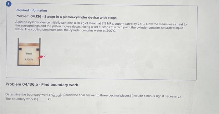 Solved Required information Problem 04.031E - Energy balance | Chegg.com