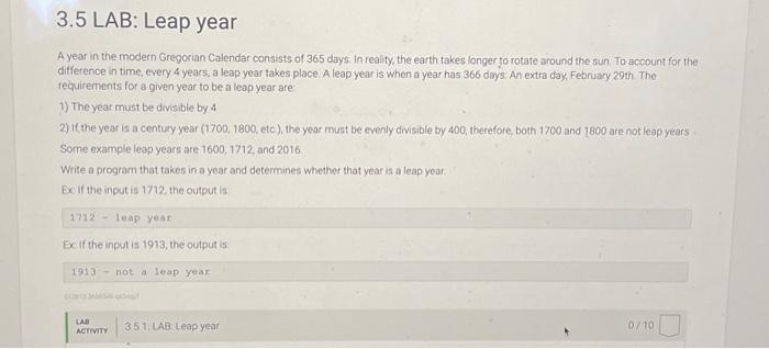 Solved A year in the modern Gregorian Calendar consists of | Chegg.com