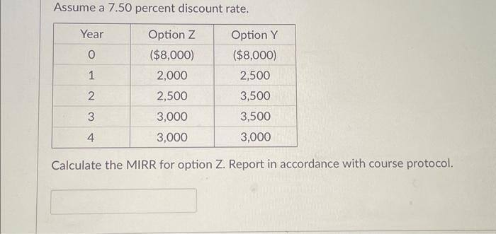 Solved Assume a 7.50 percent discount rate. Calculate the | Chegg.com