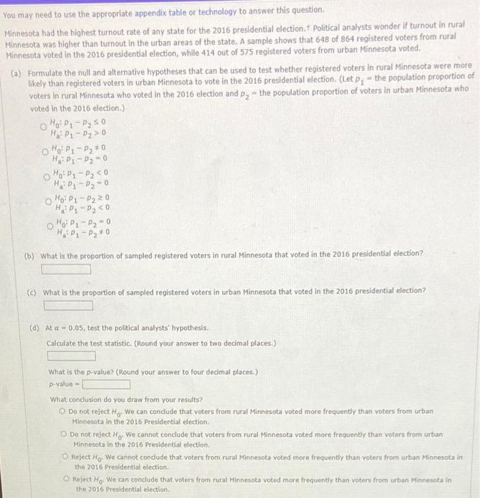 Solved ou may need to use the appropriate appendix table or | Chegg.com
