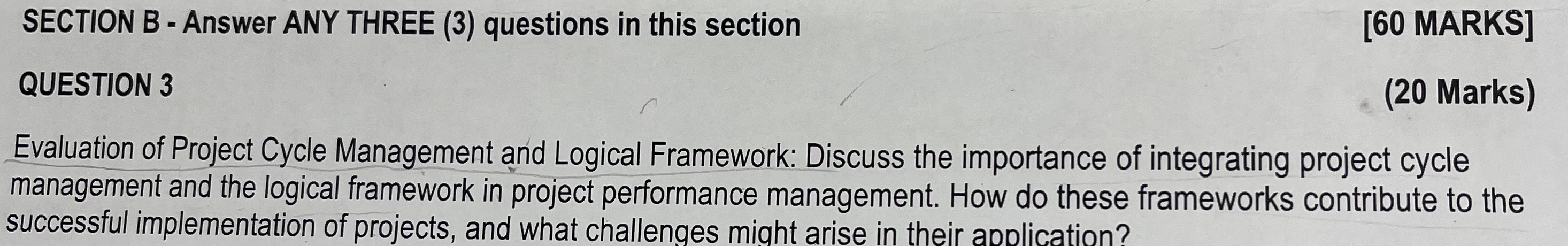 Solved Section B ﻿answer Any Three 3 ﻿questions In This