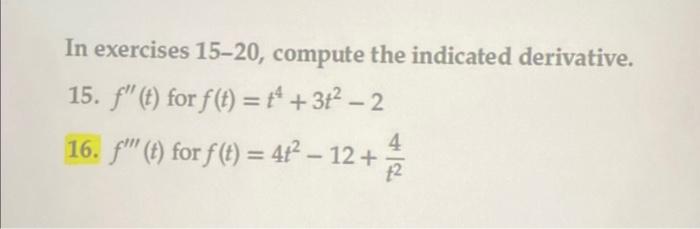 Solved In exercises 1-14, differentiate each function. 1. | Chegg.com