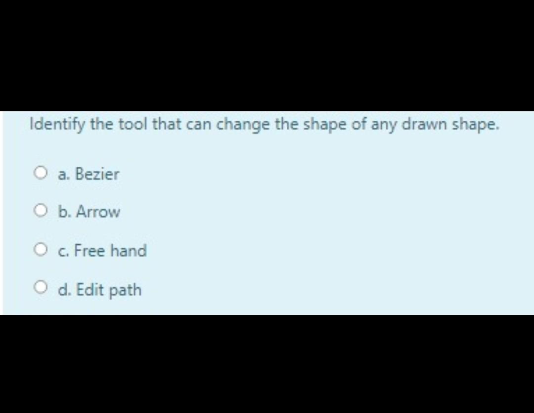 Solved Identify the tool that can change the shape of any | Chegg.com