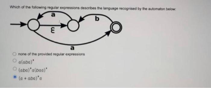 Solved Which of the following regular expressions describes | Chegg.com