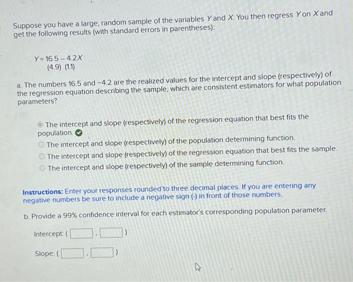 Solved Suppose you have a large, random sample of the | Chegg.com