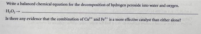 Solved Write a balanced chemical equation for the reaction | Chegg.com