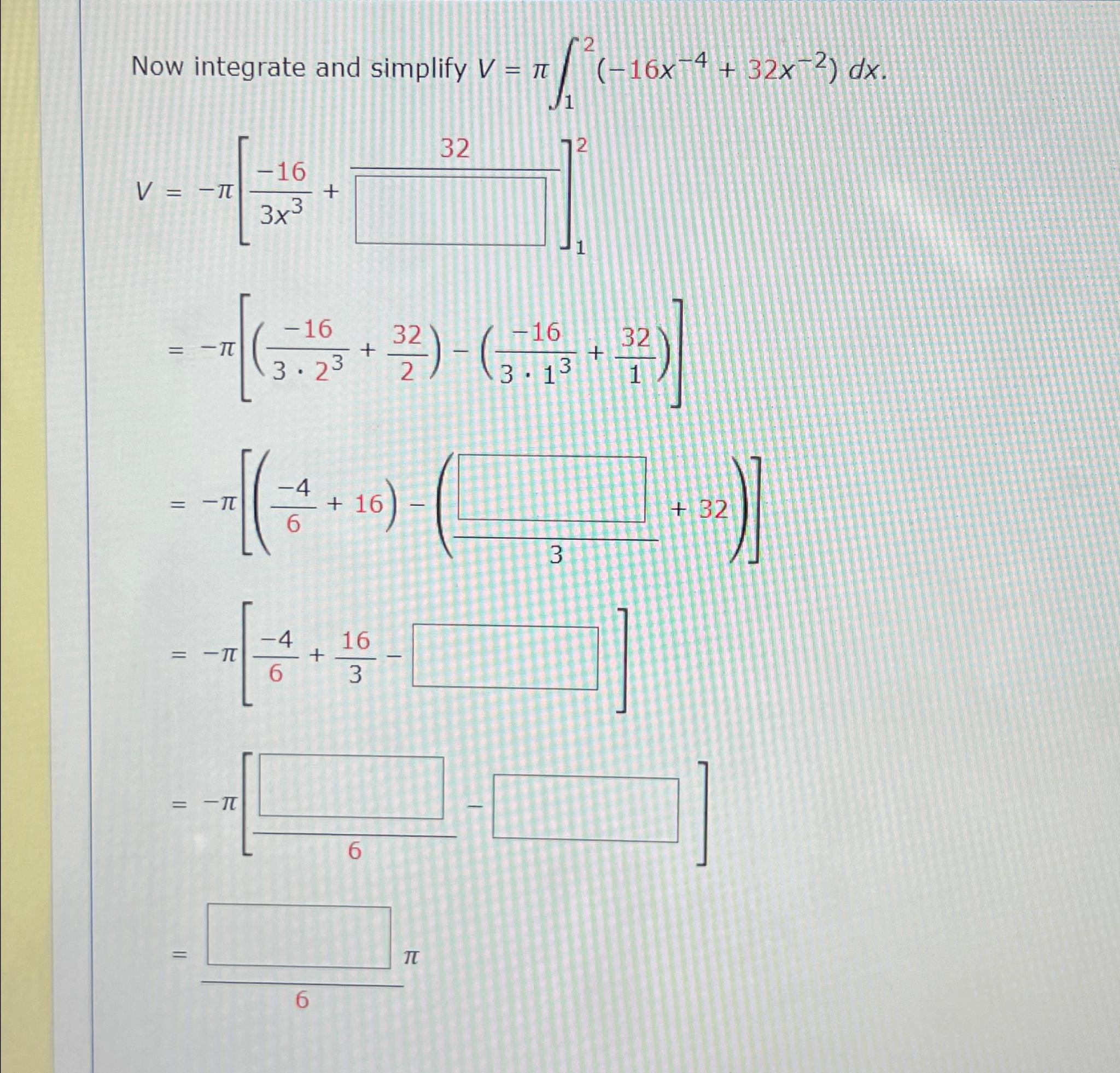 Solved Now integrate and simplify | Chegg.com