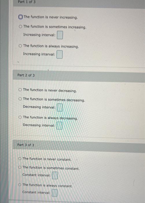 Solved Use interval notation to write the intervals over | Chegg.com