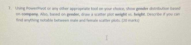 Solved 7. Using Powerpivot or any other appropriate tool on | Chegg.com