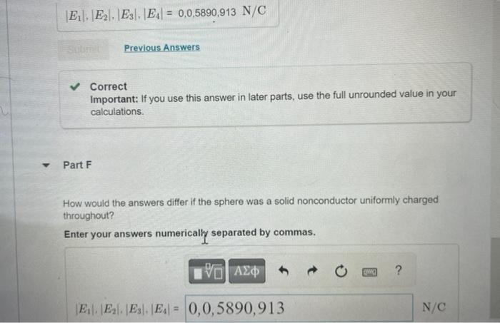 ∣E1∣,∣E2∣,∣E3∣,∣E4∣=0,0,5890,913 N/C Correct | Chegg.com