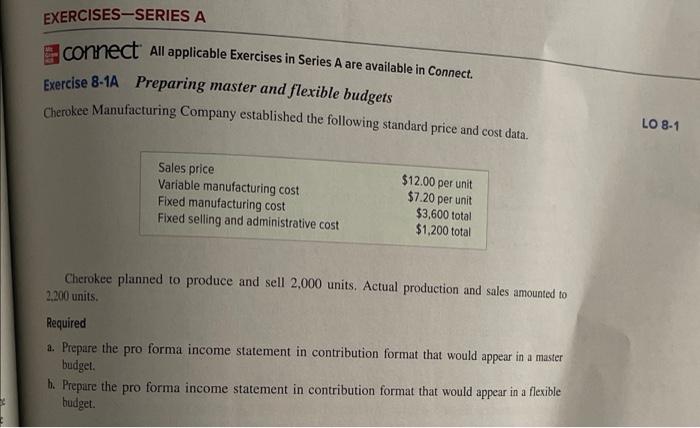 Solved Exercise 8-5A Determining flexible budget variances | Chegg.com