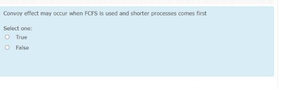 Solved Convoy effect may occur when FCFS is used and shorter | Chegg.com