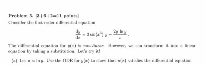 Solved Problem 5. [3+6+2=11 points] Consider the first-order | Chegg.com