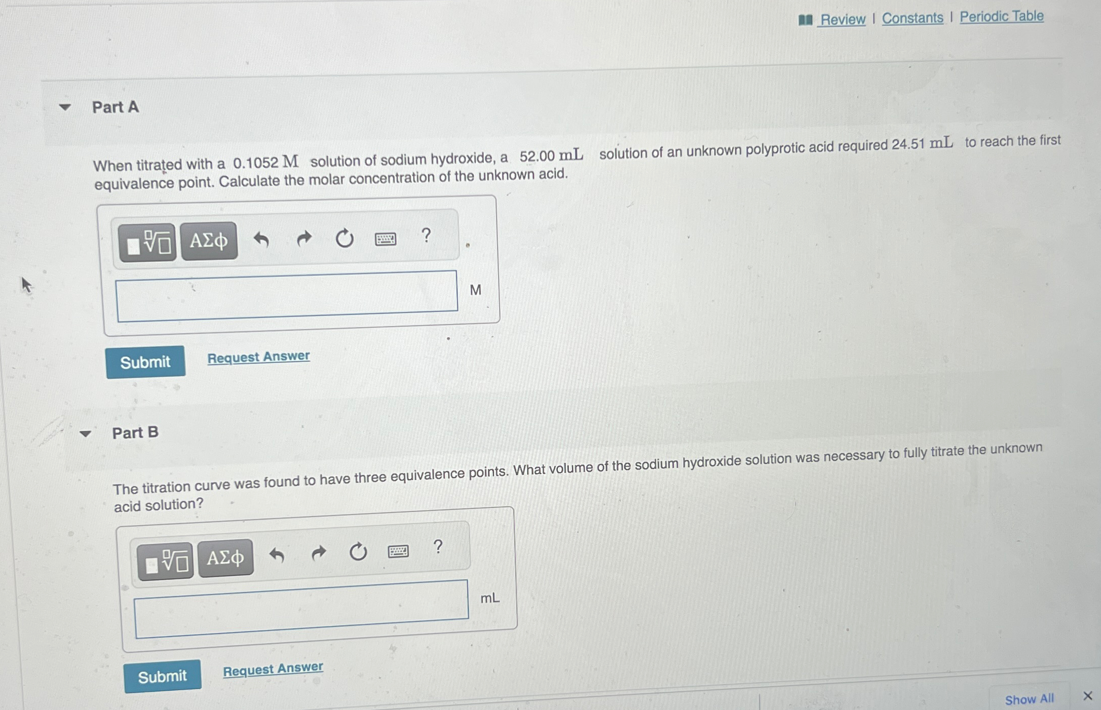 Solved Review I Constants I Periodic TablePart AWhen | Chegg.com