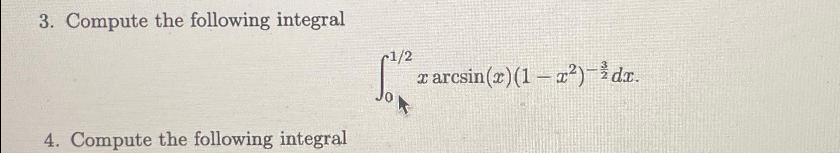 Solved Compute the following | Chegg.com