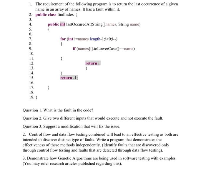 Solved 1. The requirement of the following program is to | Chegg.com