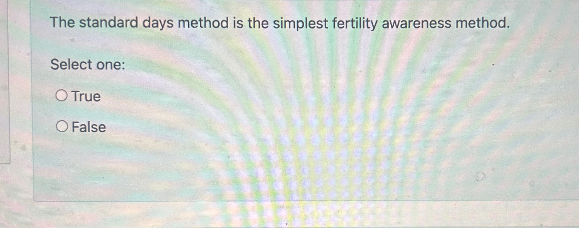 Solved The standard days method is the simplest fertility | Chegg.com