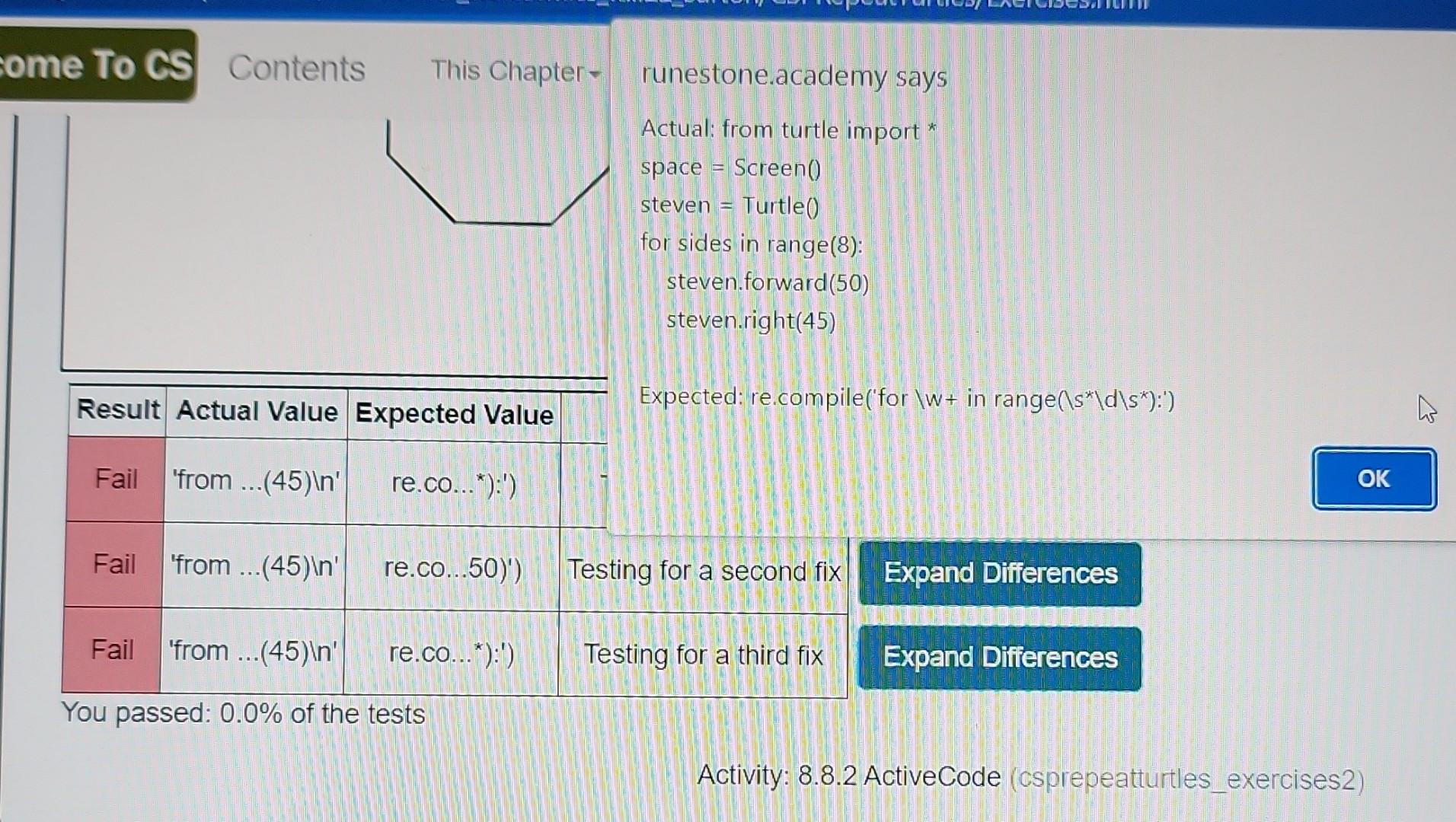 Solved Fix the errors in the code so that it draws an | Chegg.com