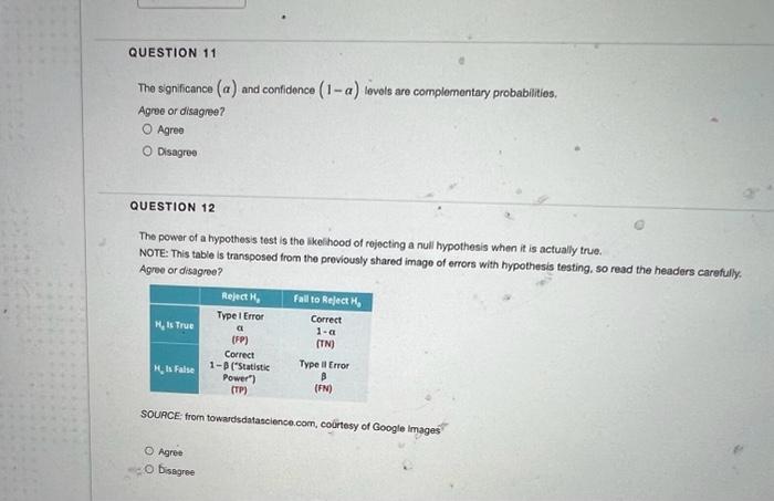 Solved Tho chance of rejecting the null hypothesis when in | Chegg.com
