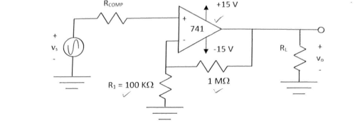 Solved Find the value of Rcomp in the given circuit? | Chegg.com