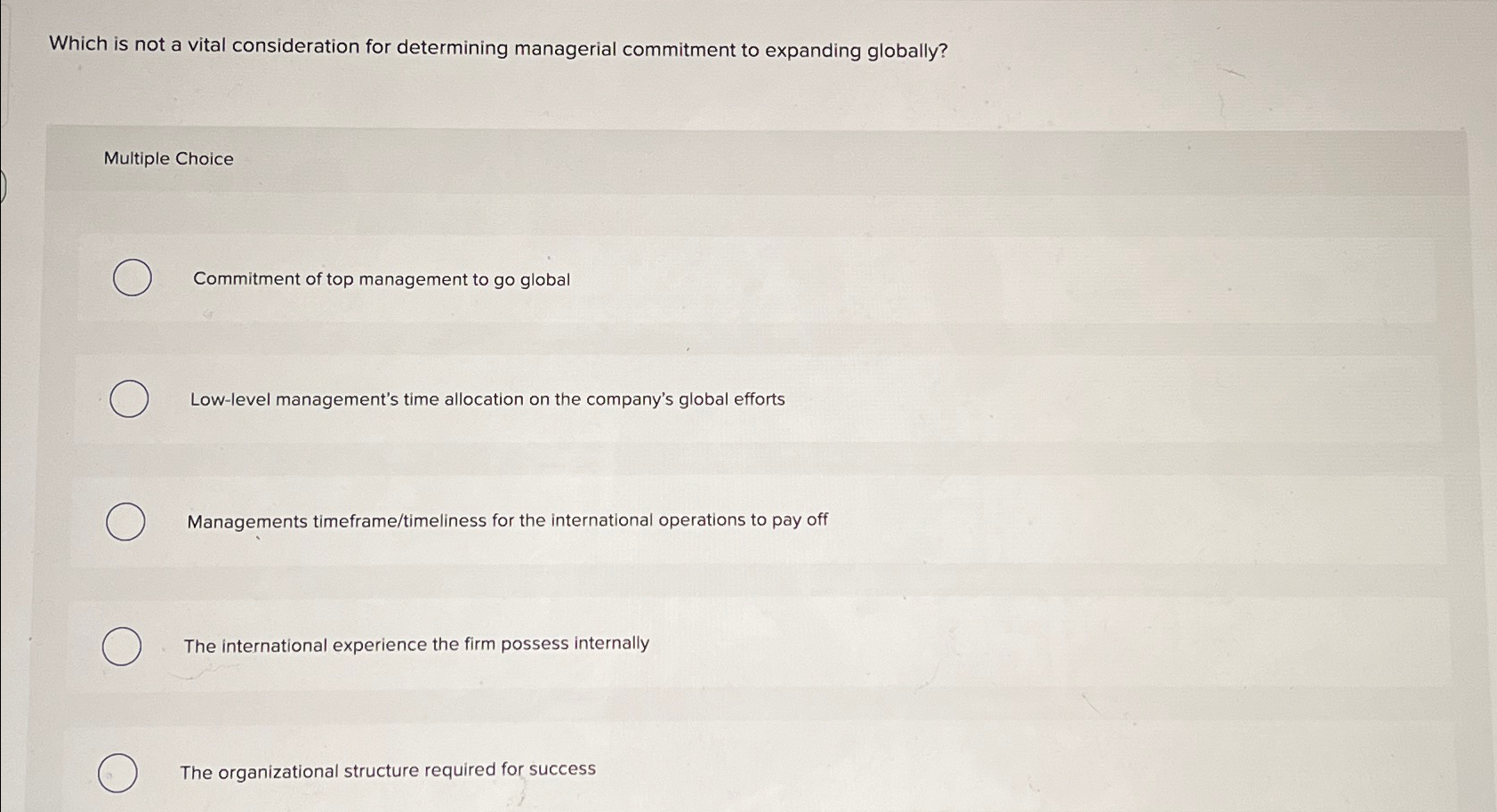 Solved Which is not a vital consideration for determining | Chegg.com
