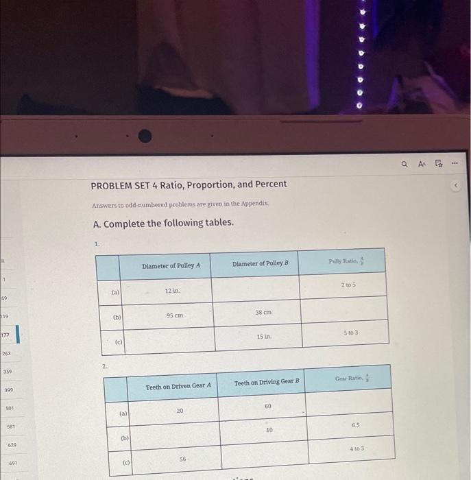 Solved PROBLEM SET 4 Ratio, Proportion, and Percent Answers | Chegg.com