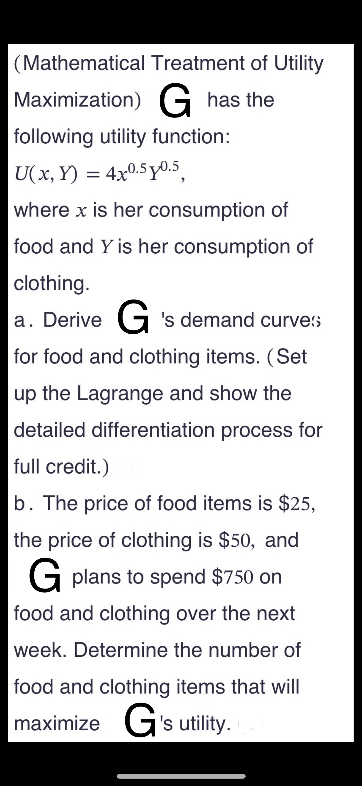 Solved How to solve (Mathematical Treatment of Utility | Chegg.com
