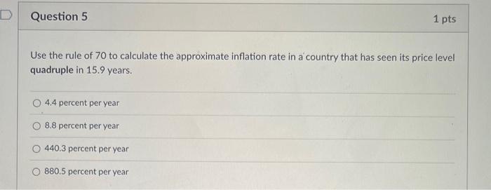 Solved Use the rule of 70 to calculate the approximate | Chegg.com