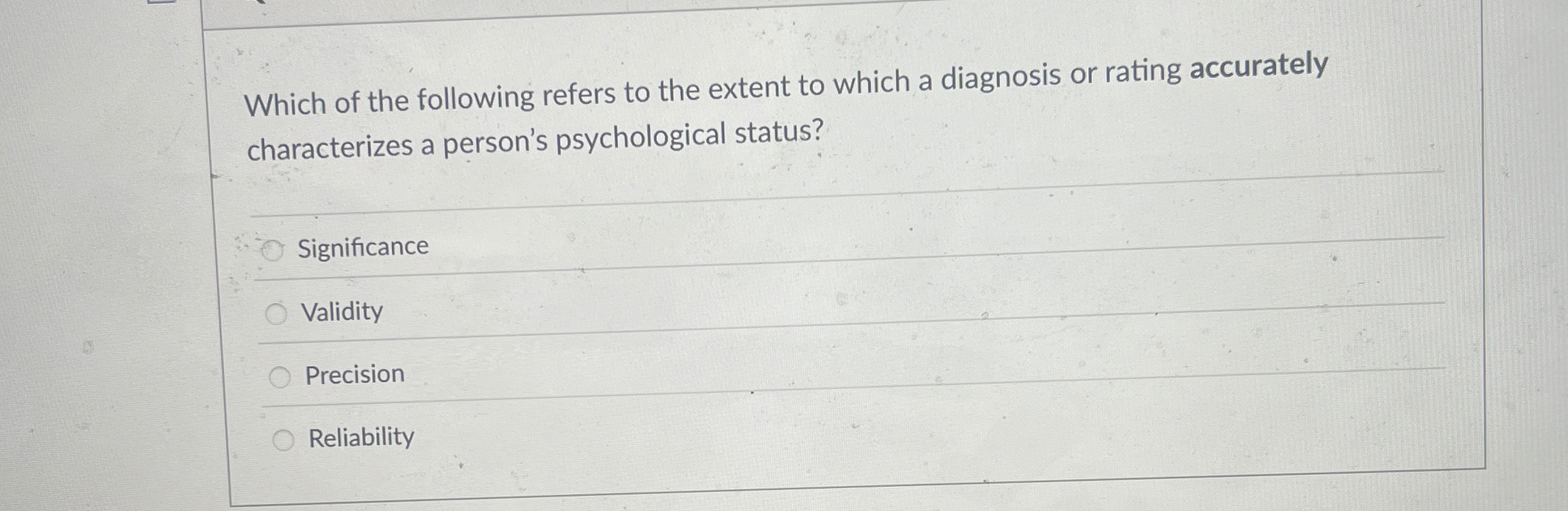 Solved Which of the following refers to the extent to which | Chegg.com