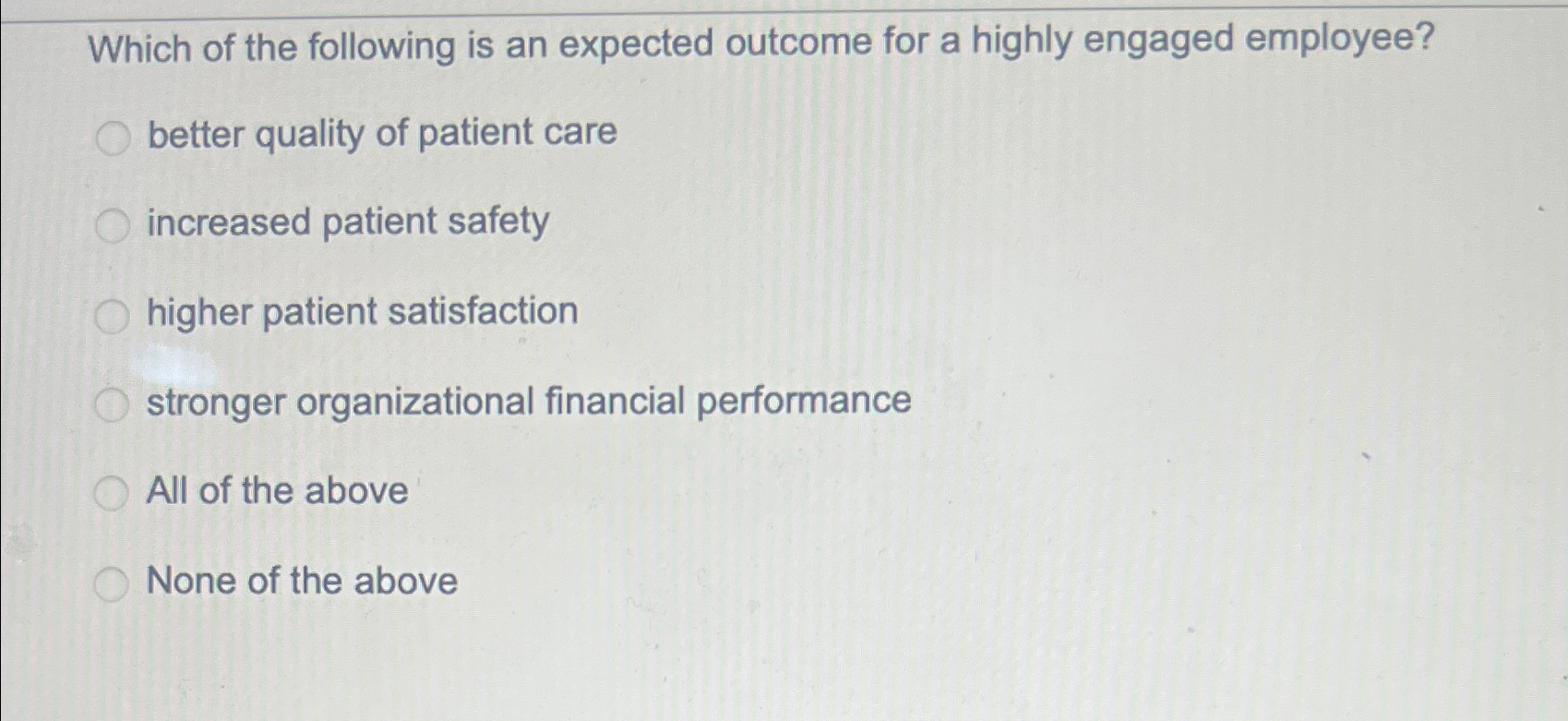 Solved Which of the following is an expected outcome for a | Chegg.com