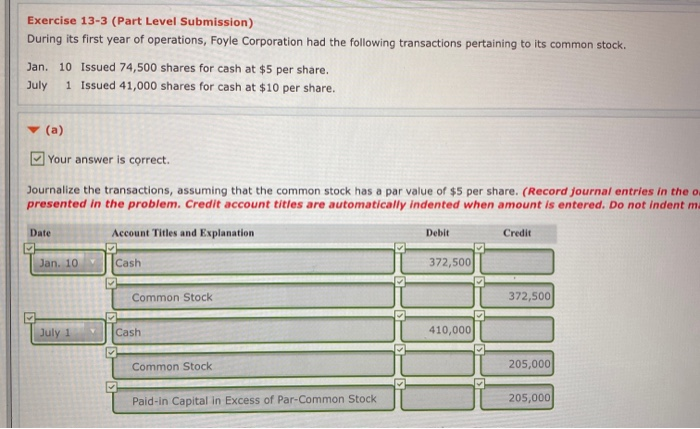 Solved Exercise 13-3 (Part Level Submission) During its | Chegg.com