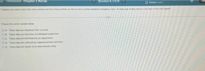 Solved Homework: Chapter 1 Recap O Points: 0 of 1 Suppose | Chegg.com