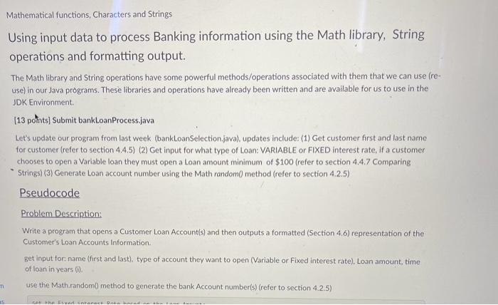 Solved Mathematical Functions Characters And Strings Using