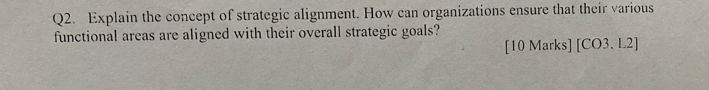 Solved Q2. ﻿Explain the concept of strategic alignment. How | Chegg.com