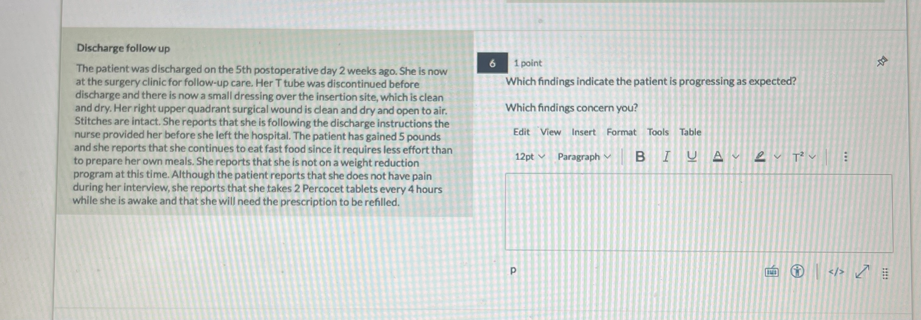 Solved Discharge follow upThe patient was discharged on the | Chegg.com