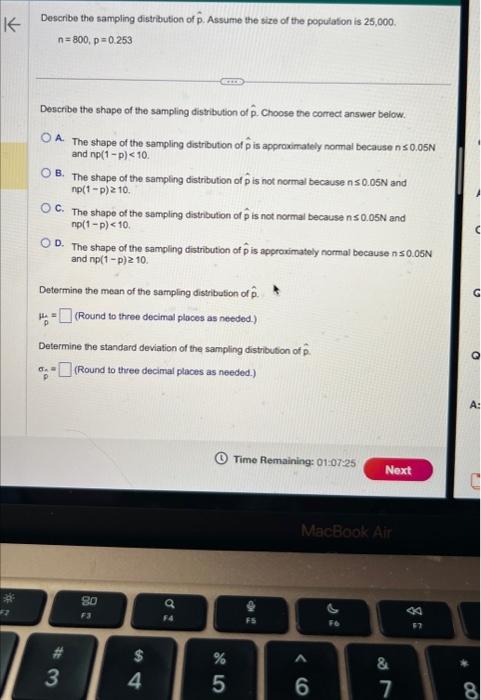 Solved Describe the sampling distribution of p^. Assume the | Chegg.com