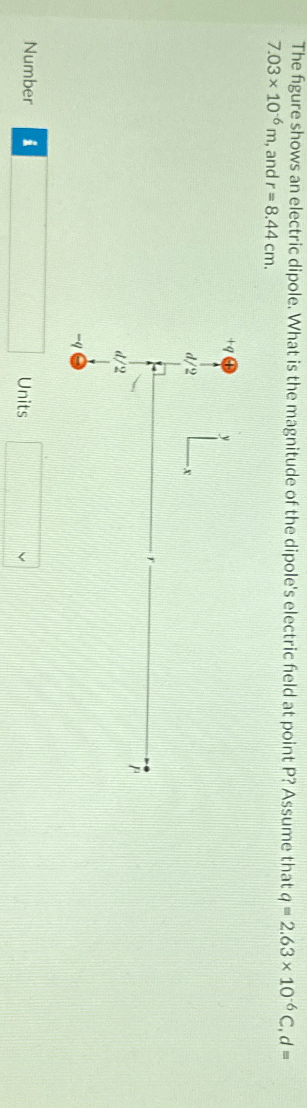 Solved The figure shows an electric dipole. What is the | Chegg.com