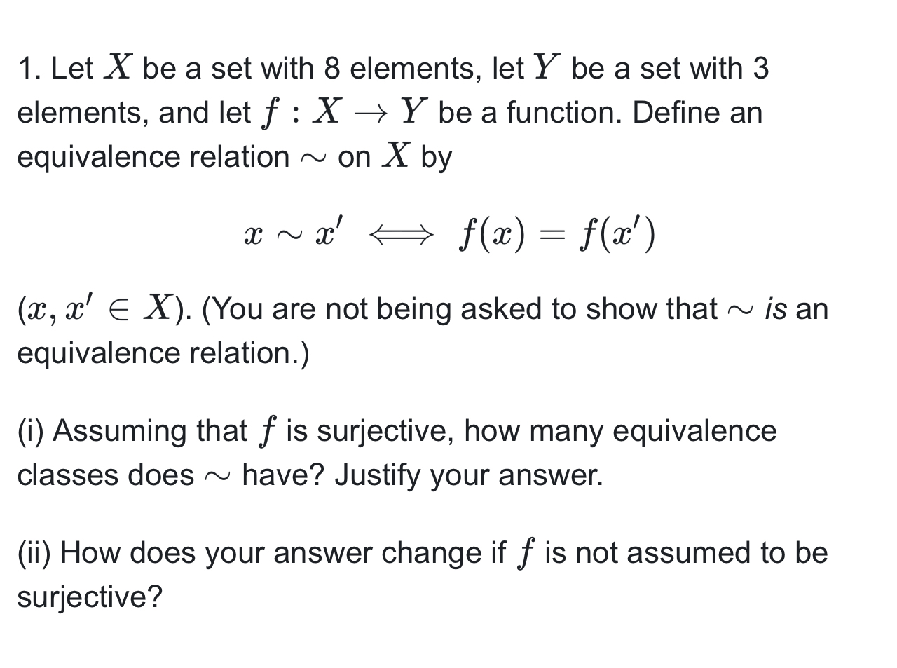 Solved Let x ﻿be a set with 8 ﻿elements, let Y ﻿be a set | Chegg.com